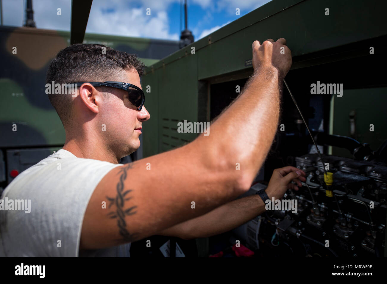 Electrical Power Production specialist Staff Sgt. Casey Toth, from the ...