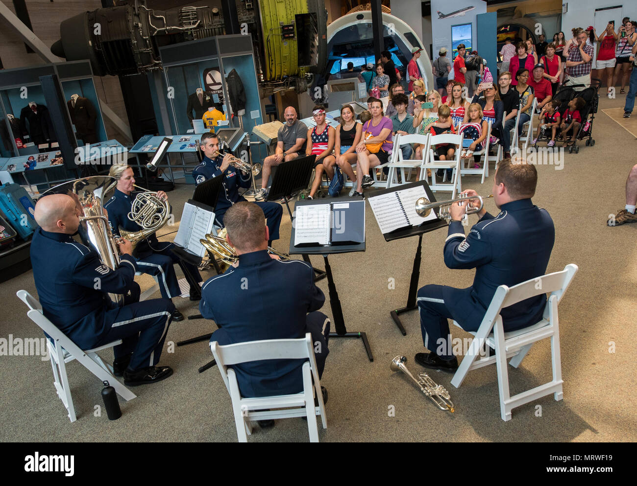 A brass quintet from the United States Air Force Band's Ceremonial ...