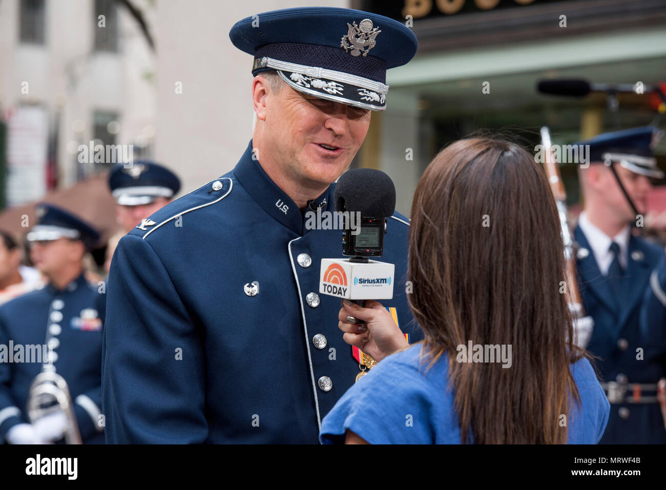 Col. Larry H. Lang, U.S. Air Force Band commander, speaks to a Today ...