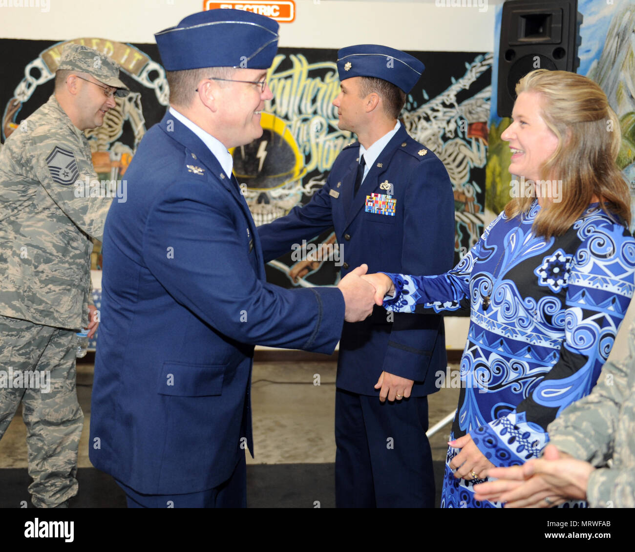 After the change of command ceremony, Presiding Official Col. William ...