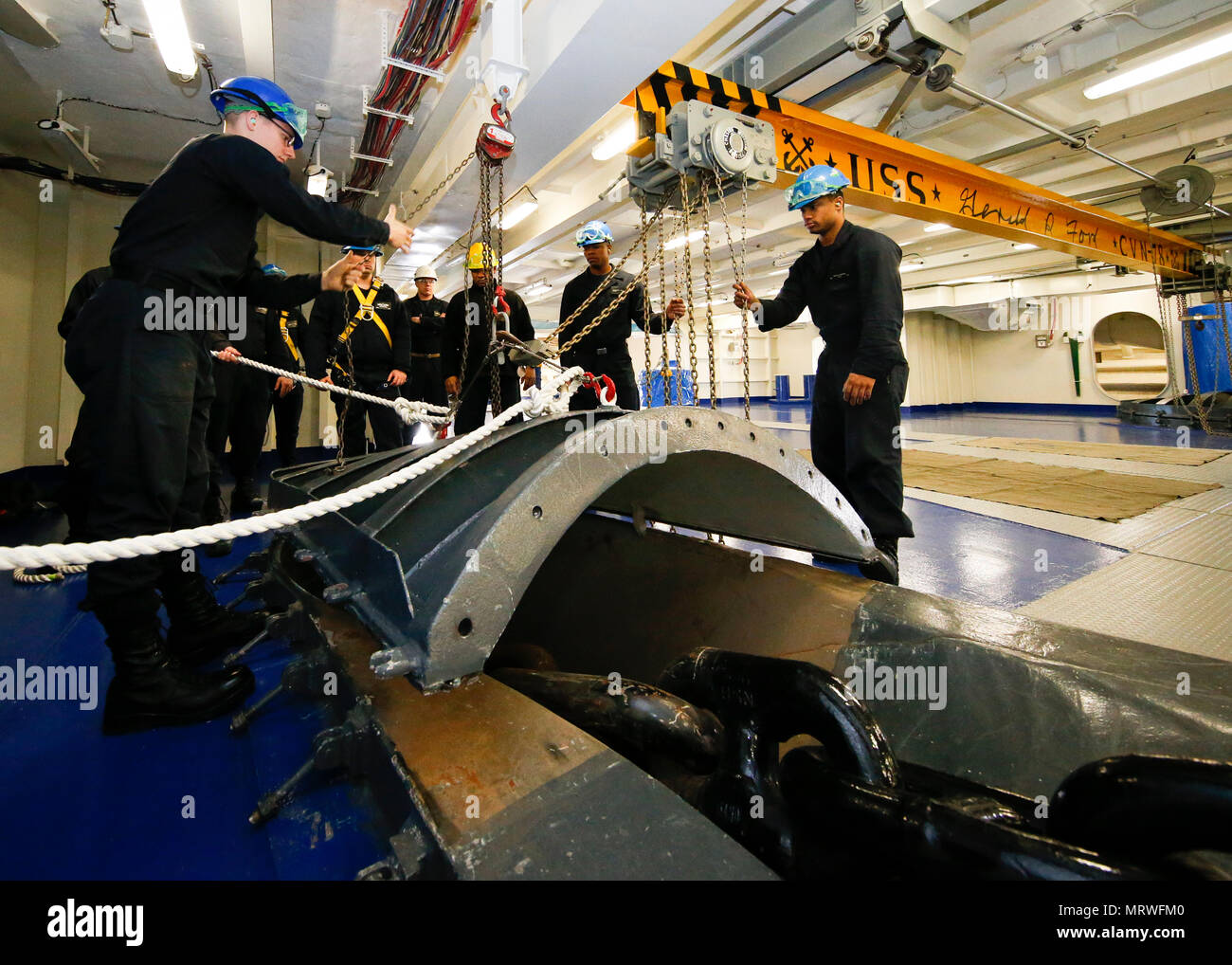 NEWPORT NEWS, Va. (April 1, 2017) -- Sailors assigned to Pre ...