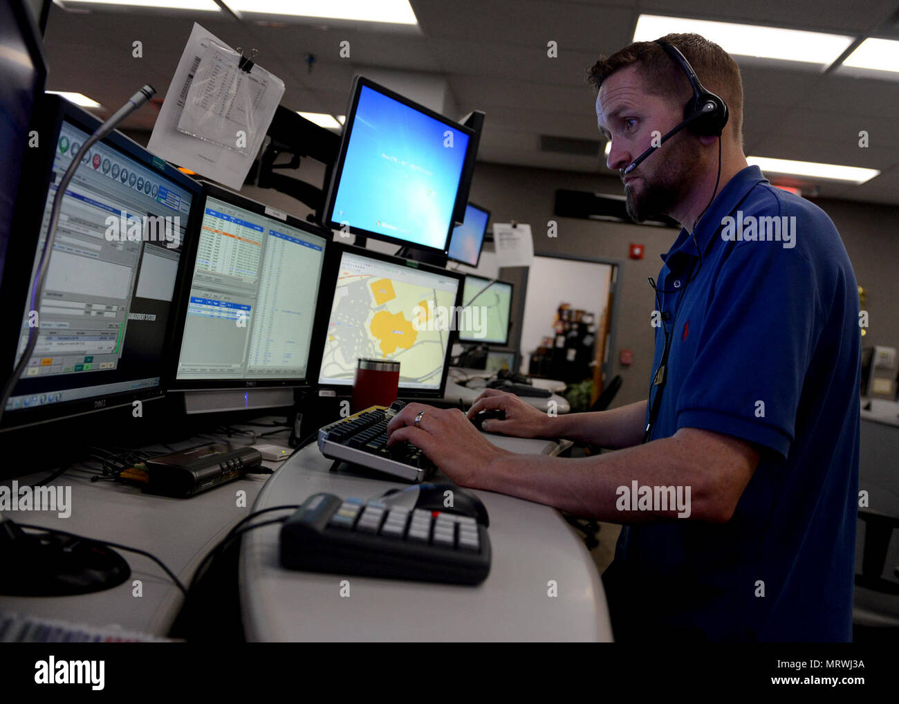 Fla. (April 12, 2017) Jason Solomon, a Navy Region Southeast 911 ...