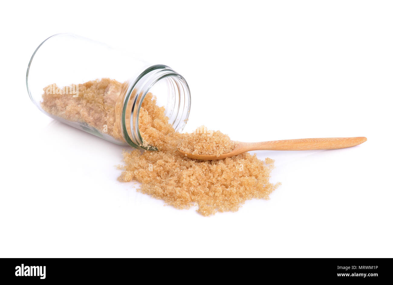 sugar spoon wooden on white background Stock Photo - Alamy