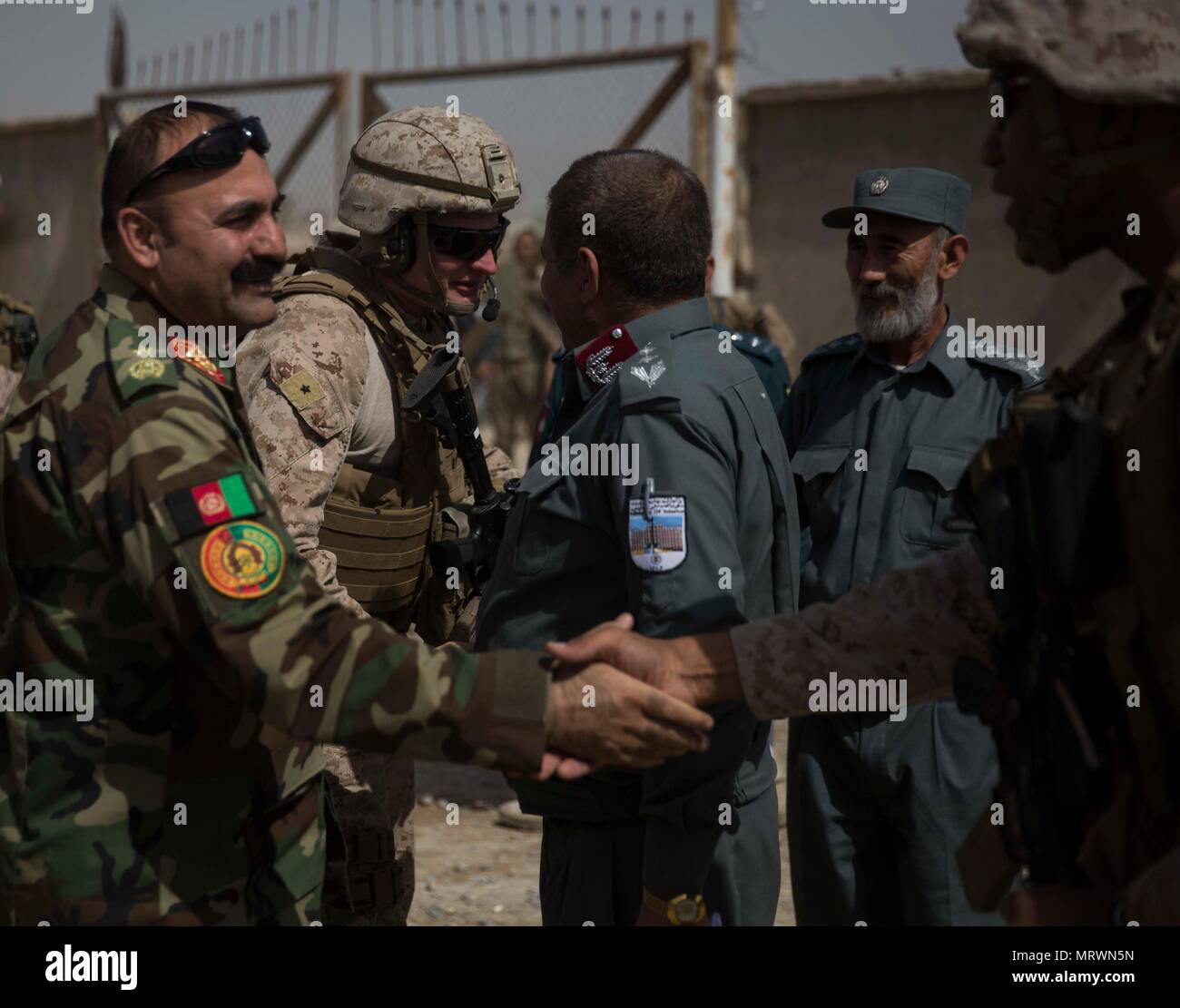 Brig. Gen Roger Turner, second from left, the commanding general of ...