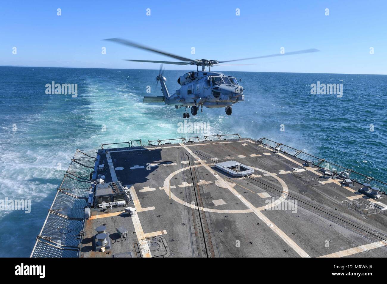 170710-N-GX781-054 ATLANTIC OCEAN (July 10, 2017) - An MH-60R Sea Hawk ...