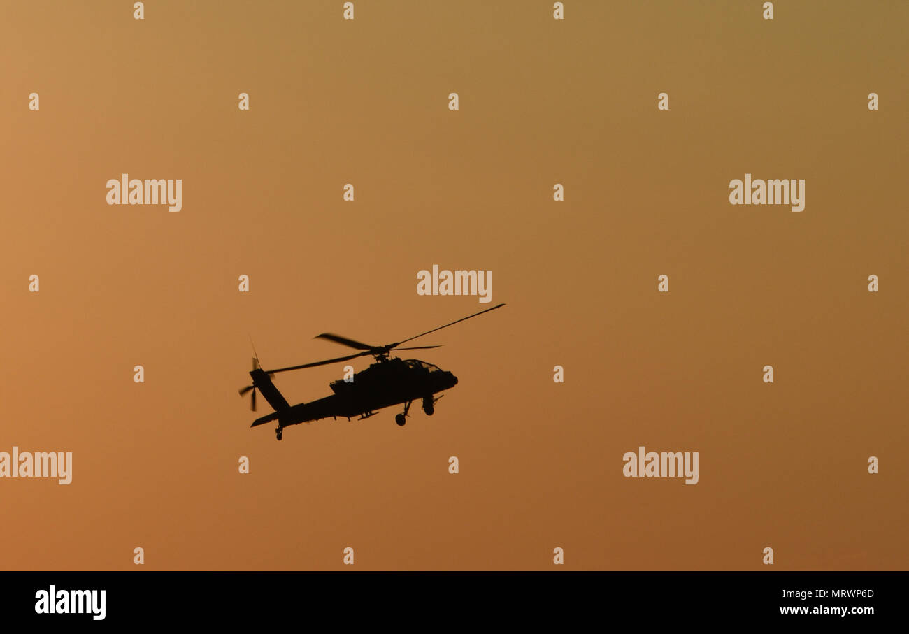 An AH-64 Apache Helicopter with the 1-151st Attack Reconnaissance ...