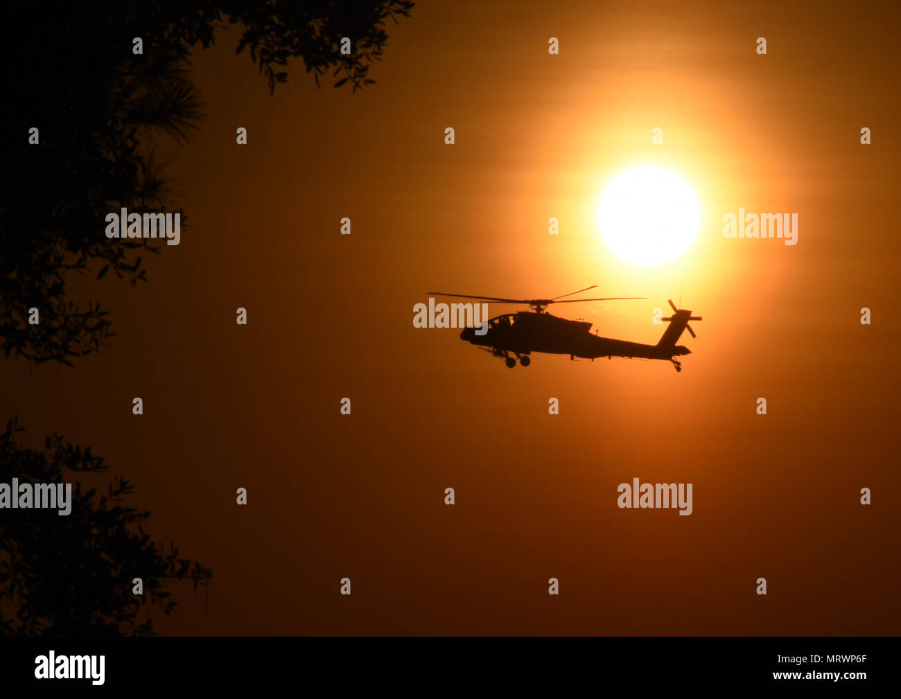 A 1-151st Attack Reconnaissance Battalion AH-64 Apache helicopter ...