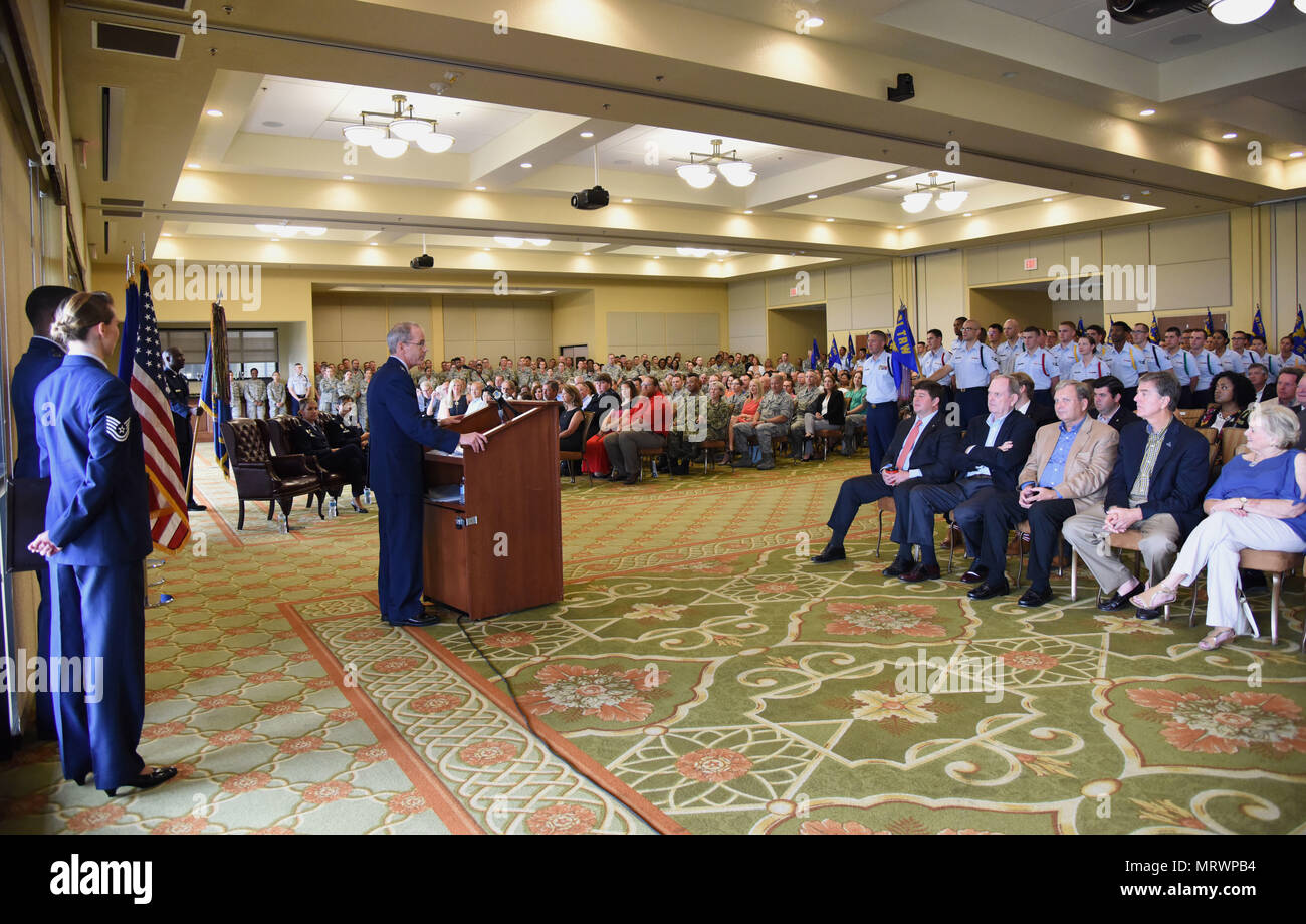 Maj. Gen. Bob LaBrutta, 2nd Air Force commander, delivers remarks ...