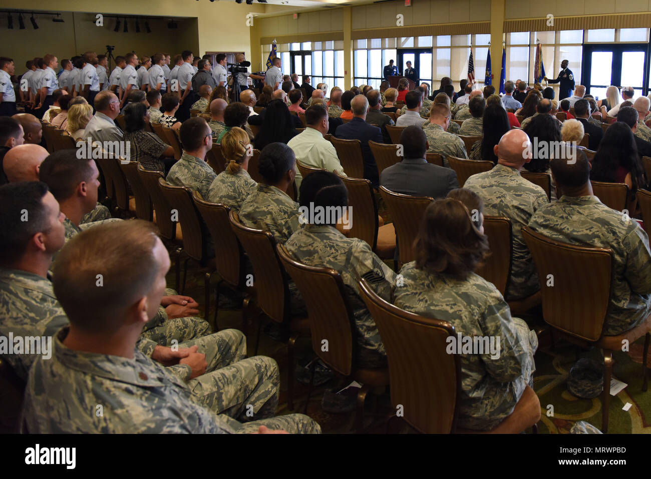 Col. Debra Lovette, 81st Training Wing commander, gives her speech ...
