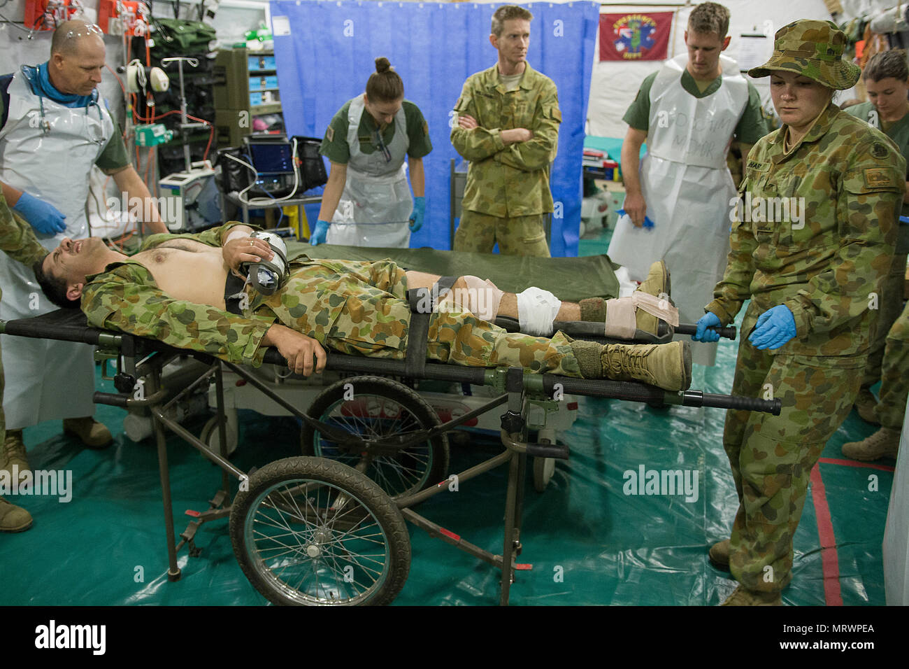 Members of the 2nd General Health Battalion trauma team based in ...