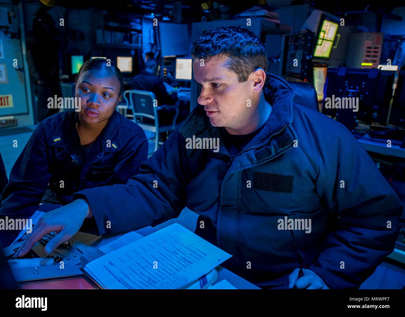 170711-N-JW440-069 ATLANTIC OCEAN (July 11, 2017) Ensign Colin Lynch ...