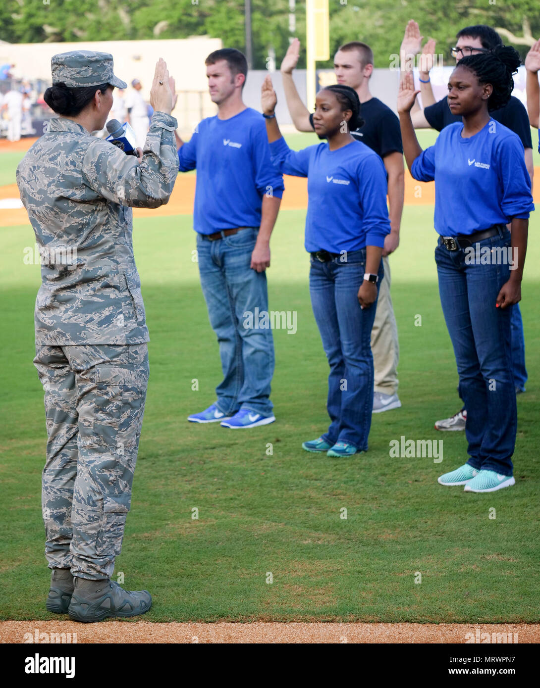 Col. Debra Lovette, 81st Training Wing commander, recites the oath of ...