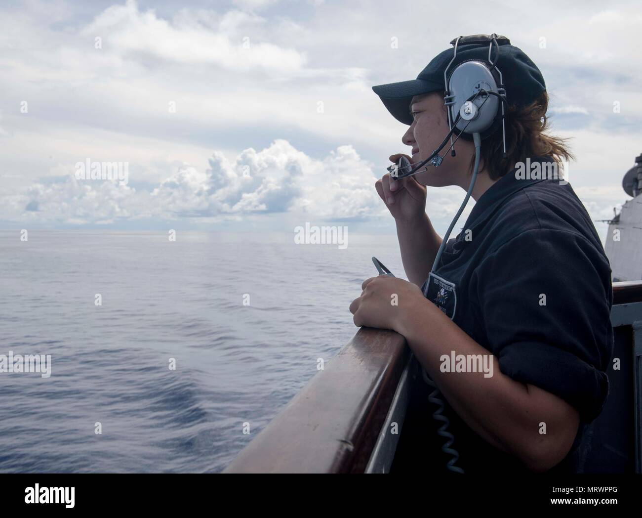 SOUTH CHINA SEA (July 9, 2017) Boatswain’s Mate Seaman Makayla Moss ...