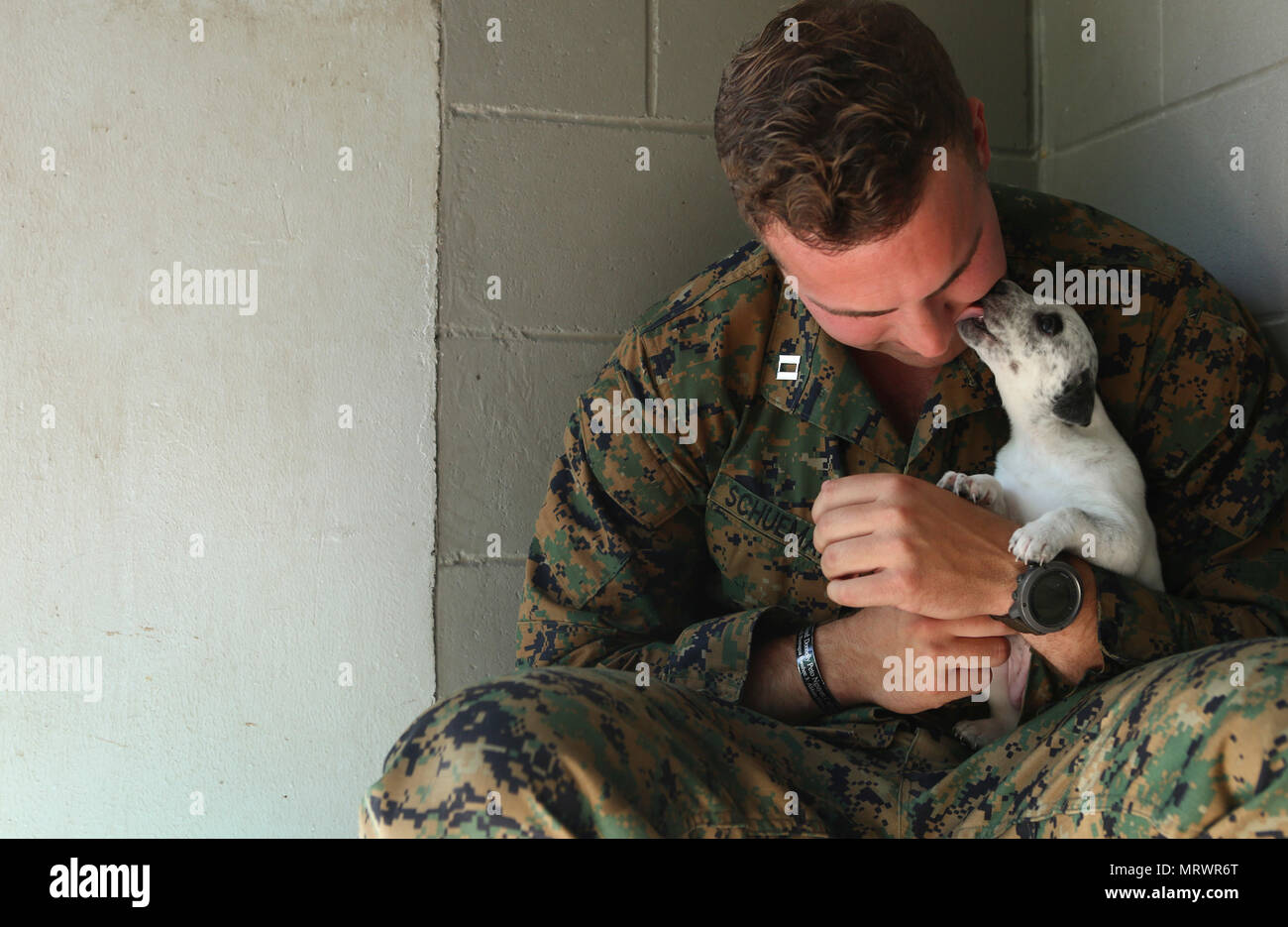 U.S. Marine Corps Capt. Thomas Schueman, Commanding Officer for Lima ...