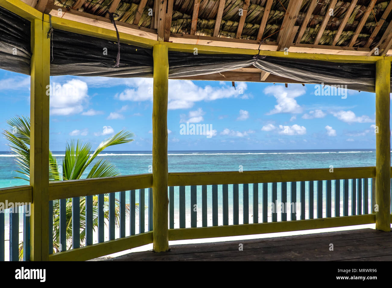 Lalomanu Beach, Upolu Island, Samoa - October 27, 2017: View from ...