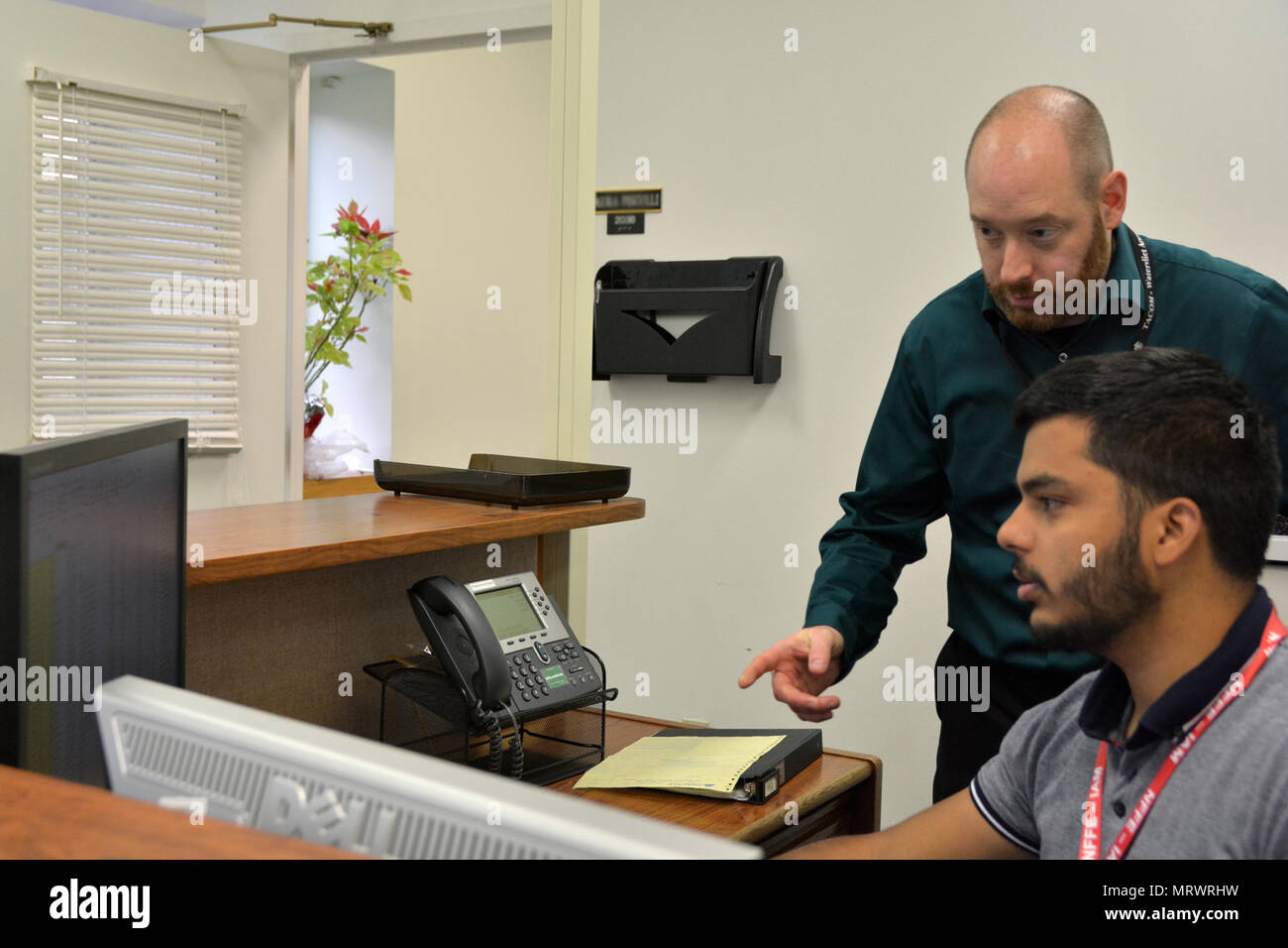 Apil Sapkota, an intern from the City College of New York, is being ...