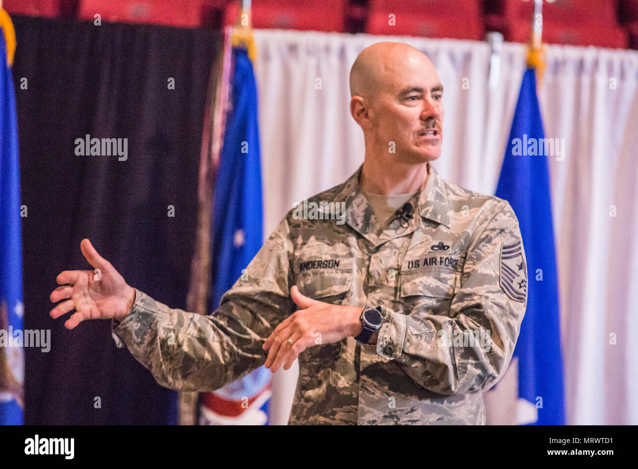 U.S. Air Force Chief Master Sgt. Ronald Anderson, command chief master ...