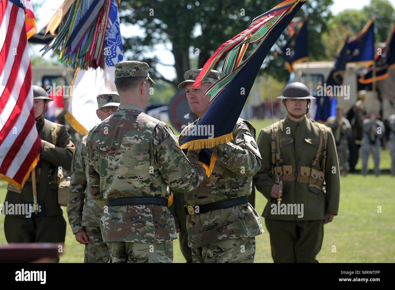 Army Reserve Brig. Gen. Frederick R. Maiocco Jr., right, 85th Support ...