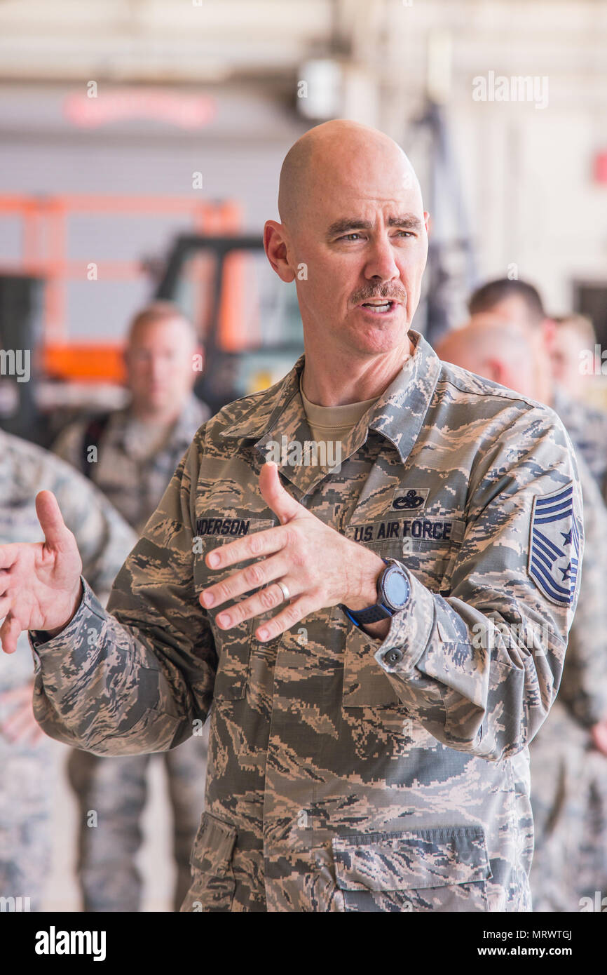 U.S. Air Force Chief Master Sgt. Ronald Anderson, command chief master ...