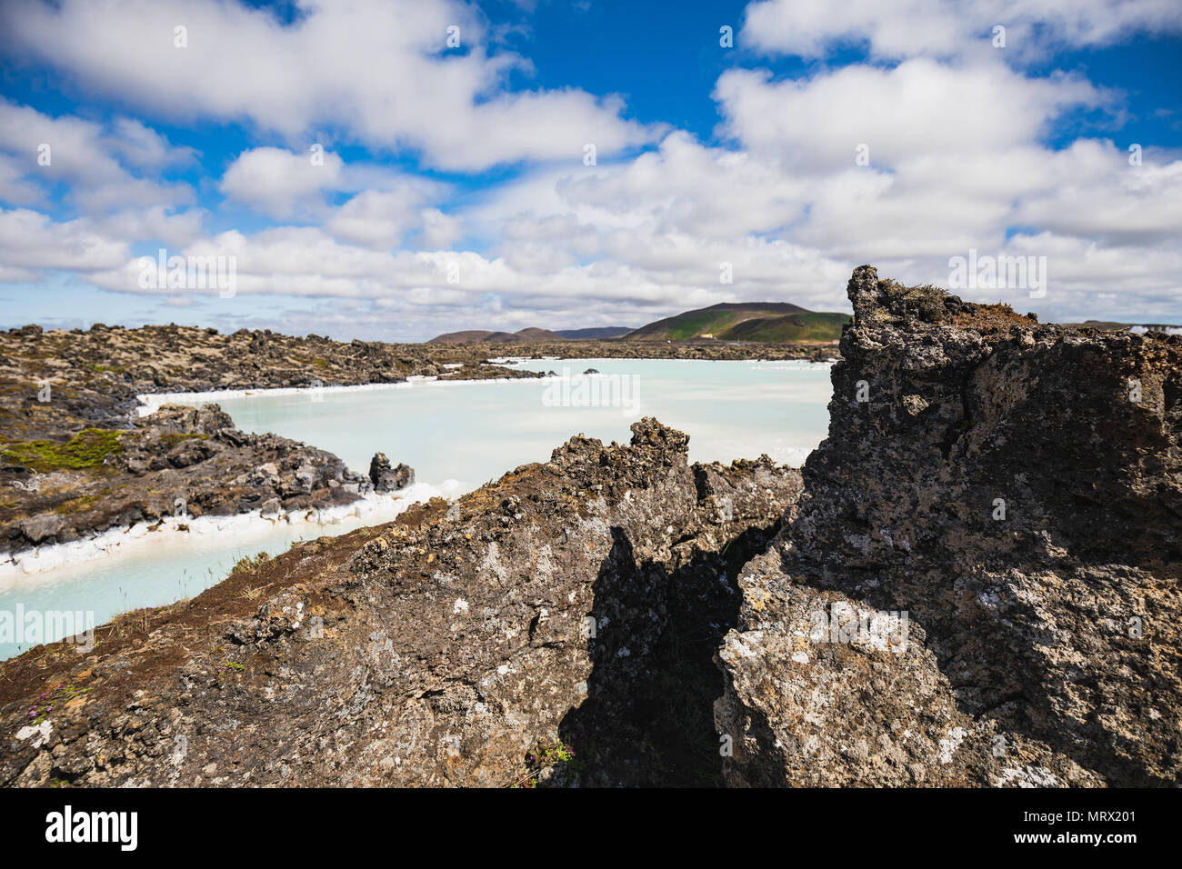 Colorful water landscape in the famous blue lagoon iceland Stock Photo ...