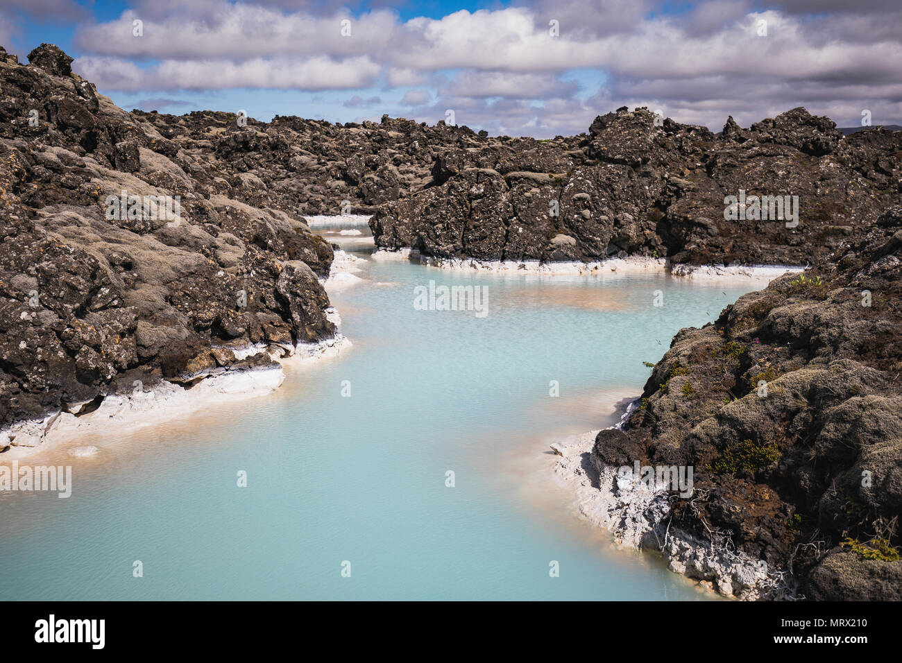 Colorful water landscape in the famous blue lagoon iceland Stock Photo ...