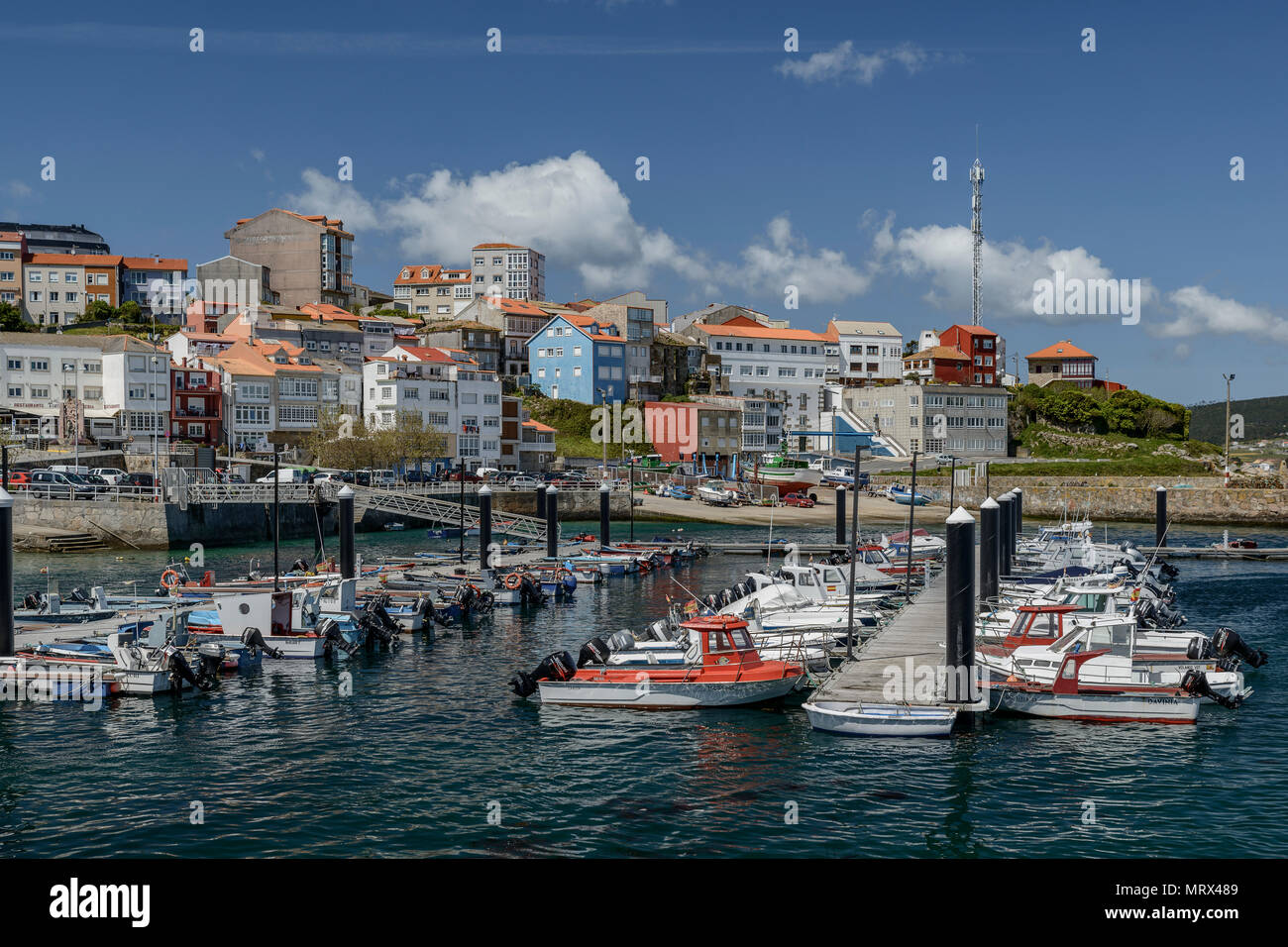 Harbor Finisterre, marina fisterra, Galicia, Spain, Europe Stock Photo ...
