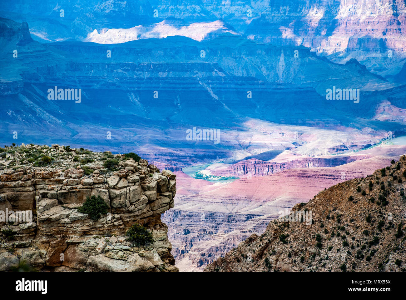The Winding Colorado River, Grand Canyon, Arizona, National Park, USA ...
