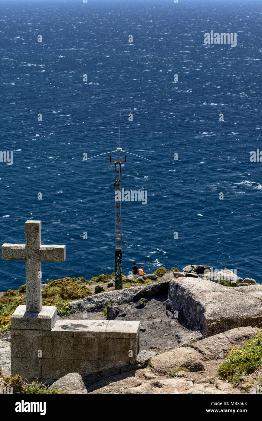 Cross at Cape Finisterre in Galicia, Spain Stock Photo - Alamy