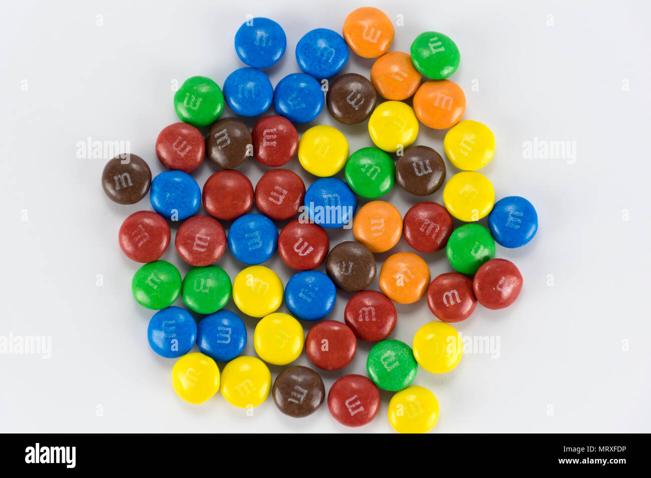 M&M's Skittles on a white background Stock Photo - Alamy
