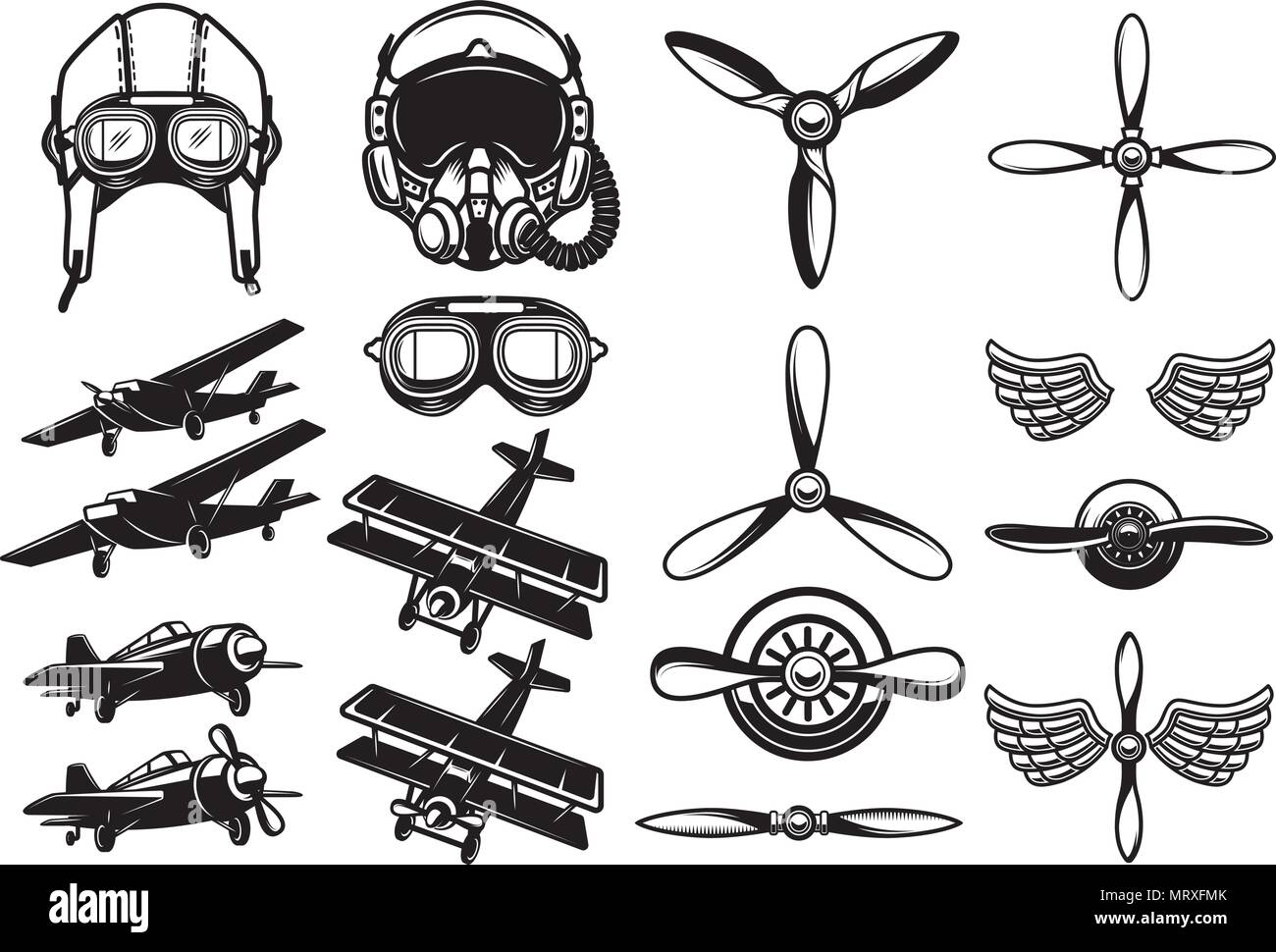 Aircraft Propeller Propellers Aviation Stock Vector Images - Alamy