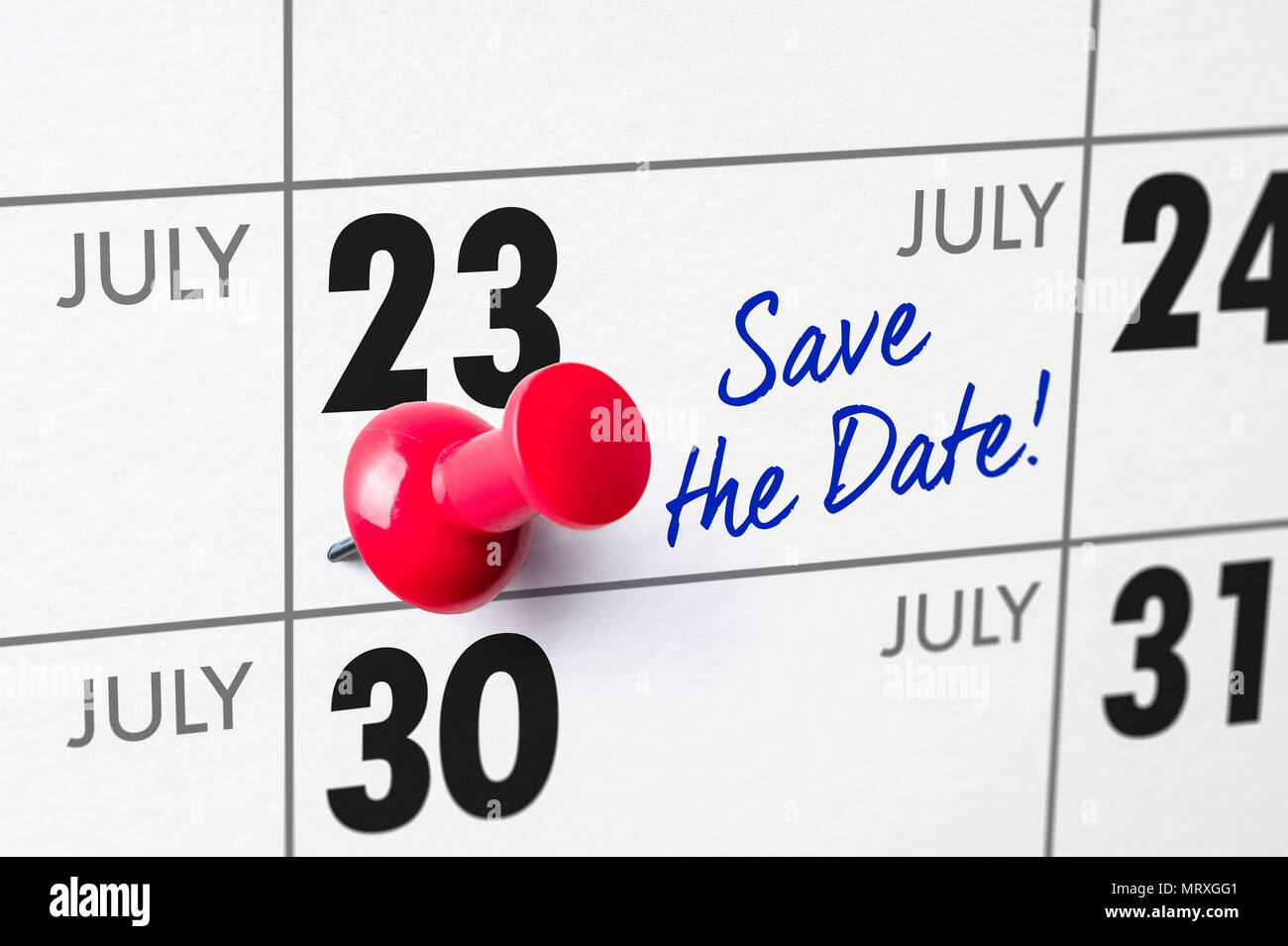 Wall calendar july 23 hi-res stock photography and images - Alamy