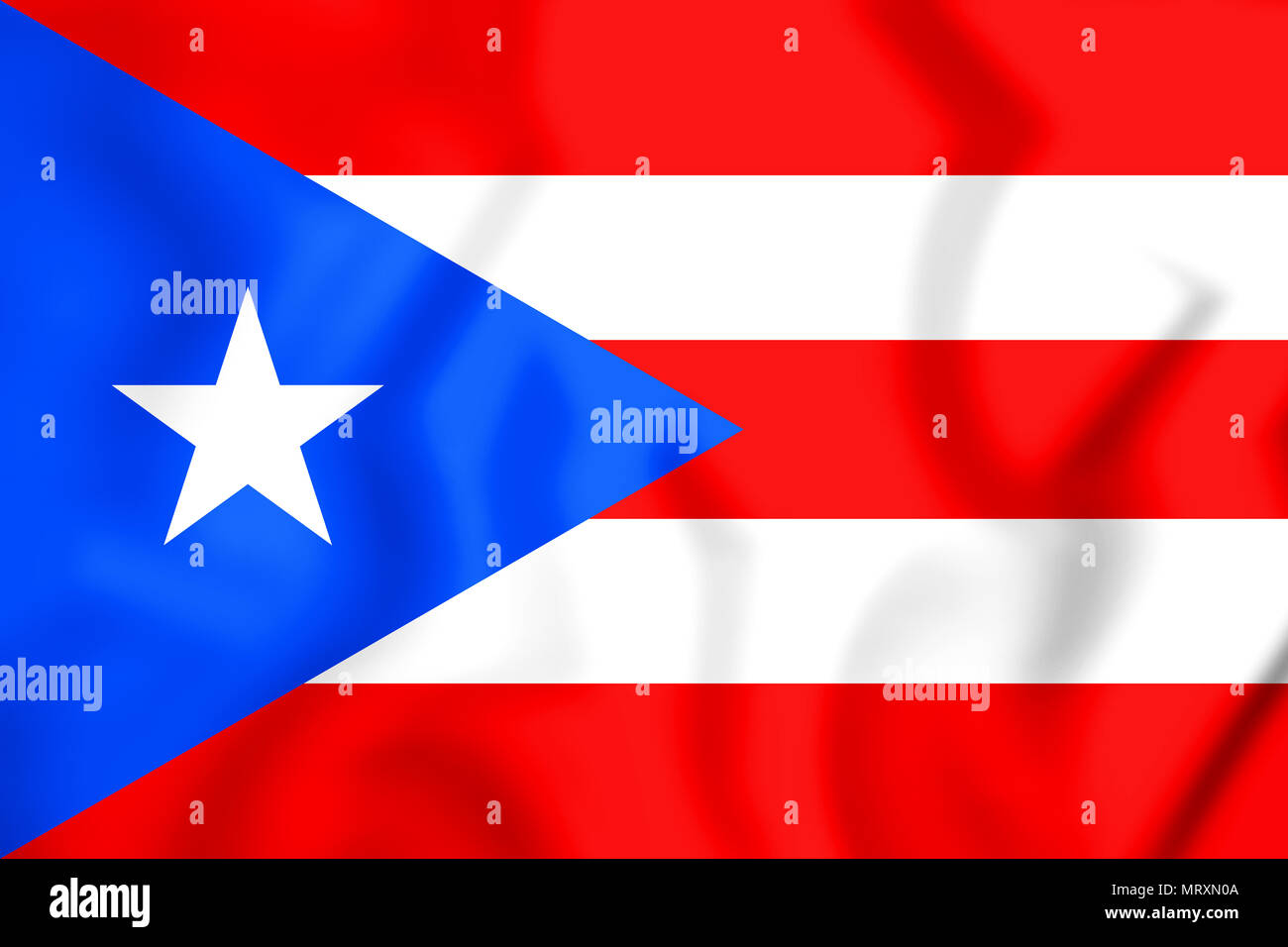 3D Flag of the Puerto Rico. 3D Illustration Stock Photo - Alamy