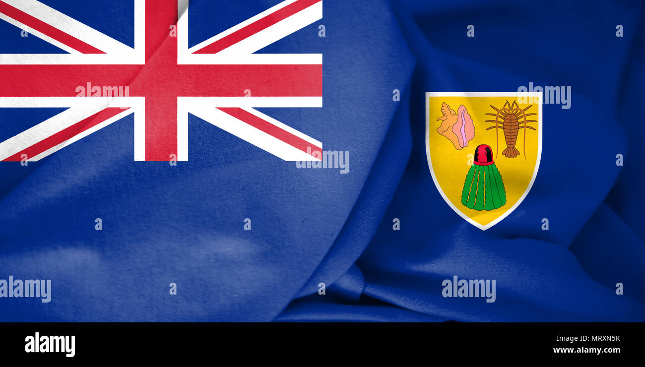 3D Flag of Turks and Caicos Islands. 3D Illustration Stock Photo - Alamy