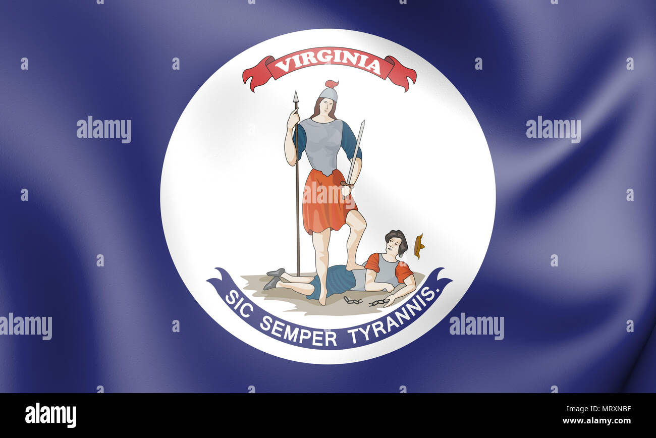 3D Flag of Virginia (1861), USA. 3D Illustration Stock Photo - Alamy