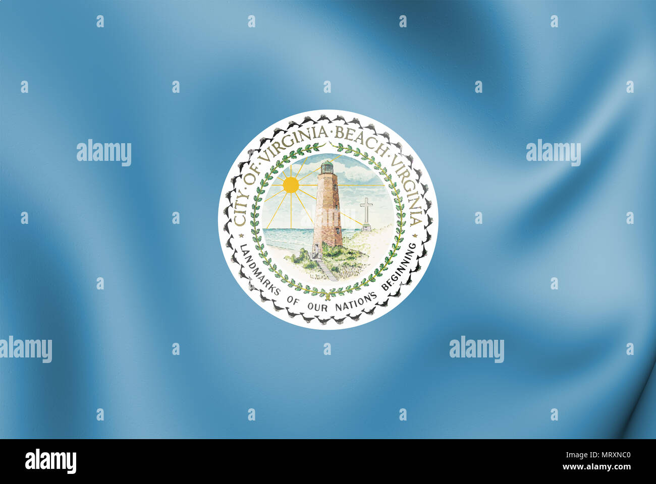 3D Flag of Virginia Beach (Virginia), USA. 3D Illustration Stock Photo ...