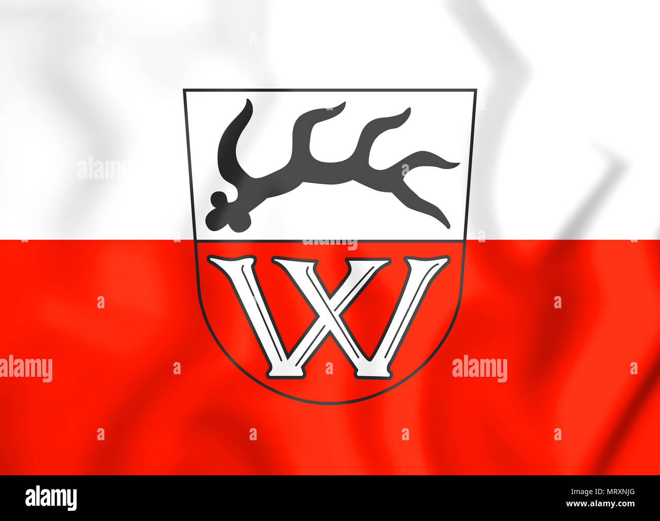 3D Flag of Wildberg (Baden-Wurttemberg), Germany. 3D Illustration Stock ...