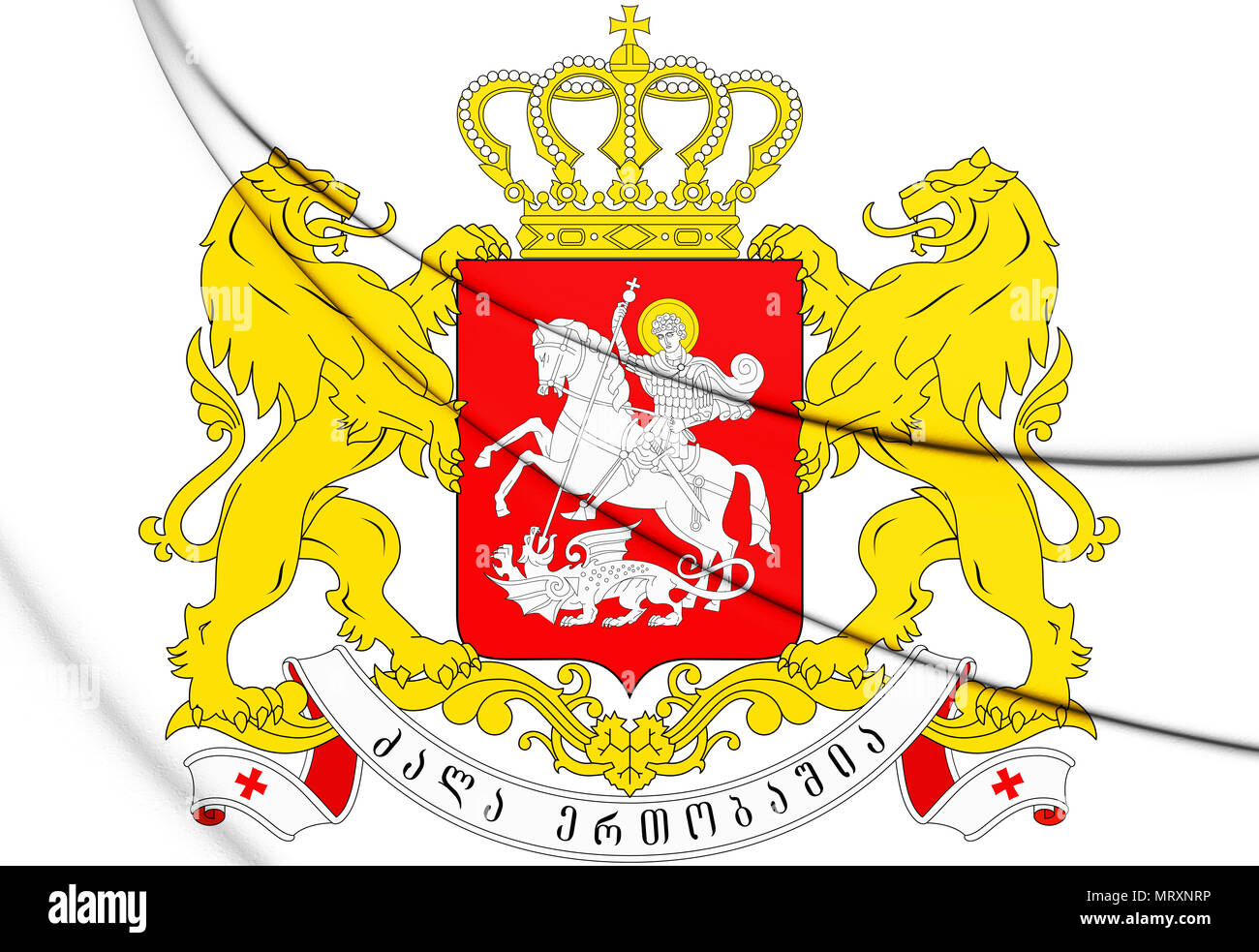 3D Georgia Coat of Arms. 3D Illustration Stock Photo - Alamy