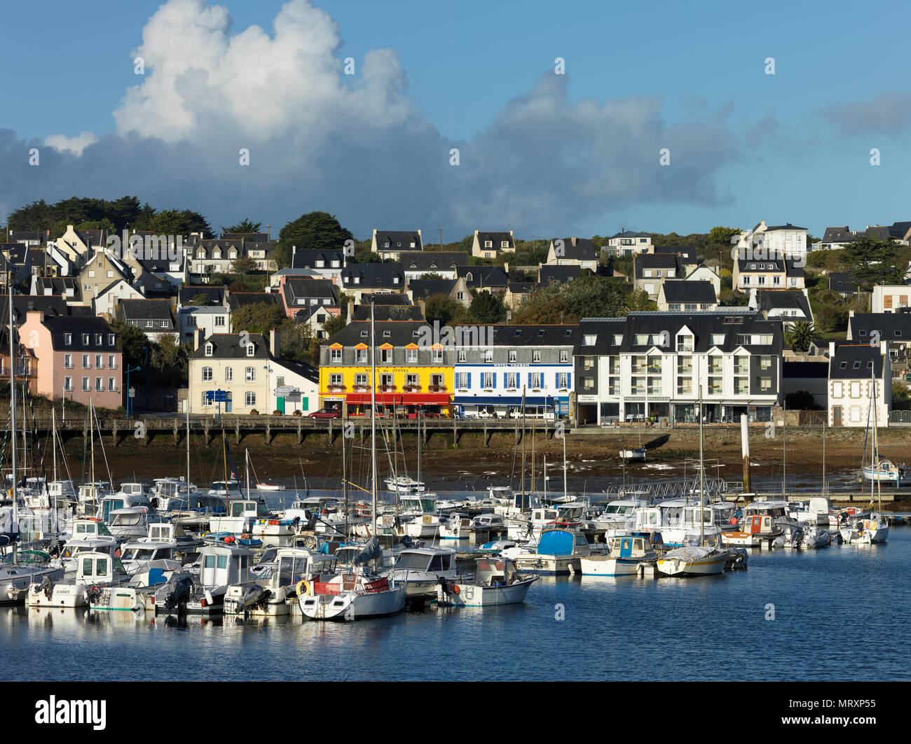 Boats in Port, Camaret-sur-Mer, Crozon Peninsula, Finistère Department ...
