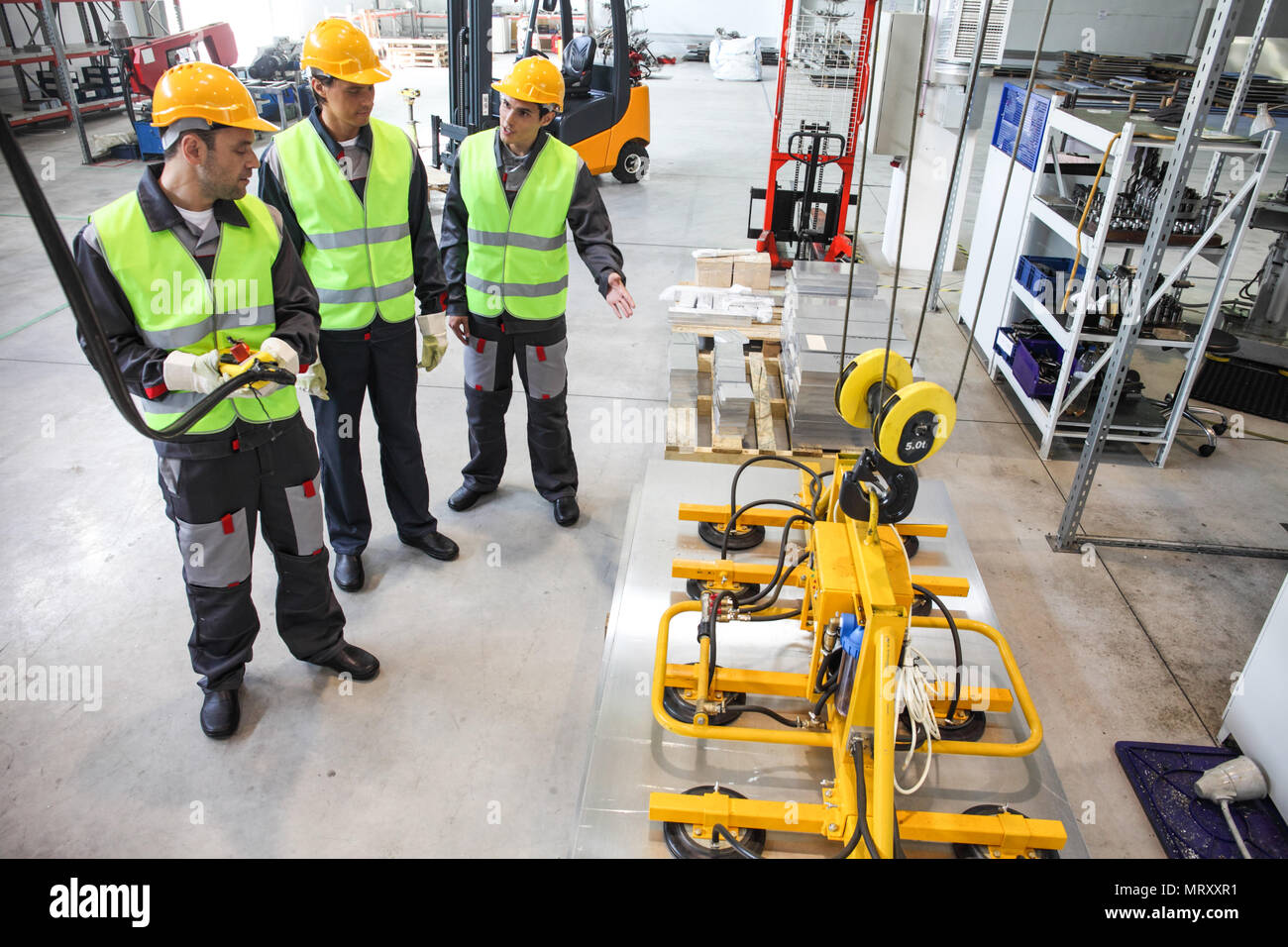 Manager Workers Near Metal Sheet Stock Photos & Manager Workers Near ...