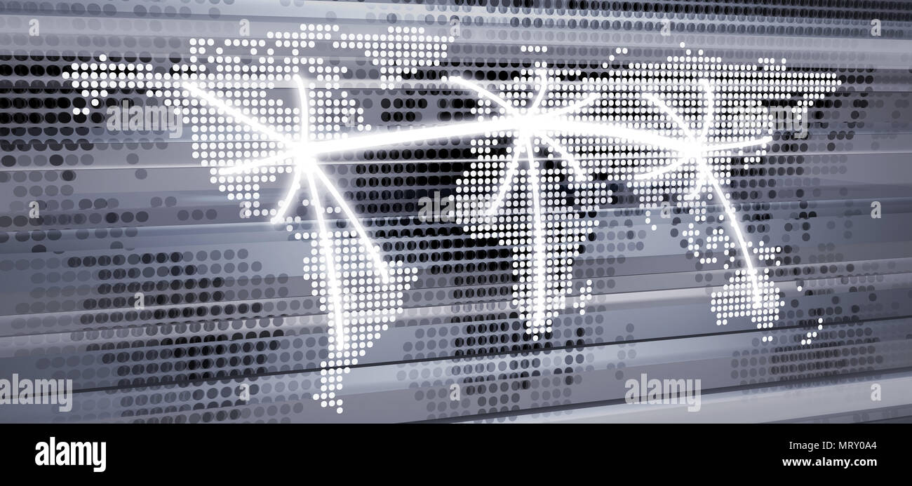 Abstract telecommunication connect in world. 3d illustration Stock ...