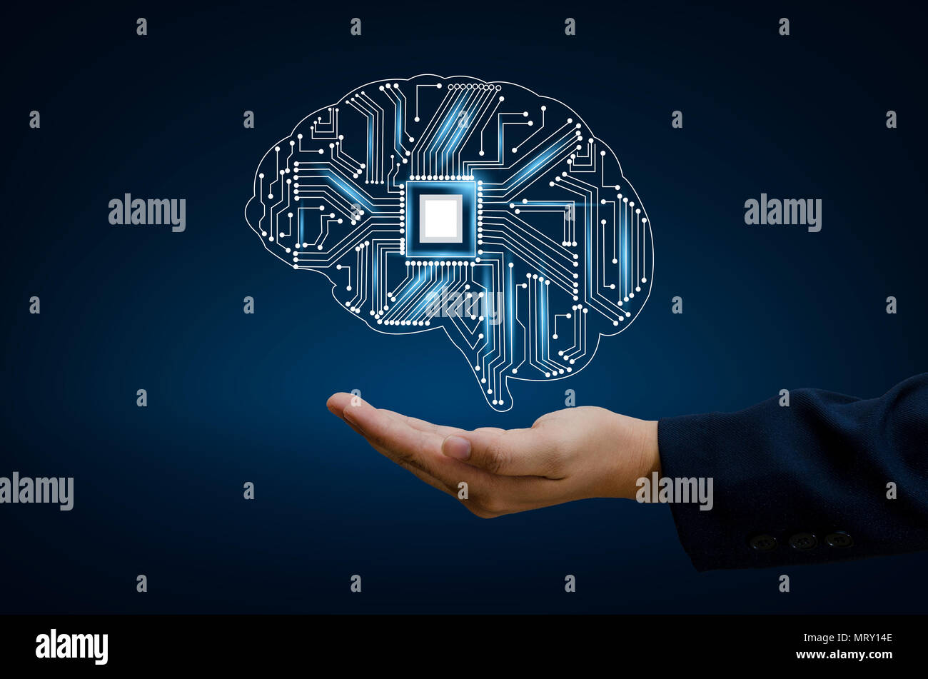 Ai brain icon hi-res stock photography and images - Alamy