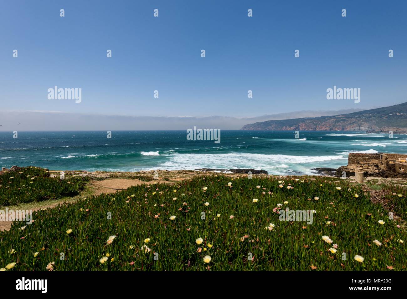 Portugal,Praia do Guincho is a popular Atlantic beach, has preferred ...