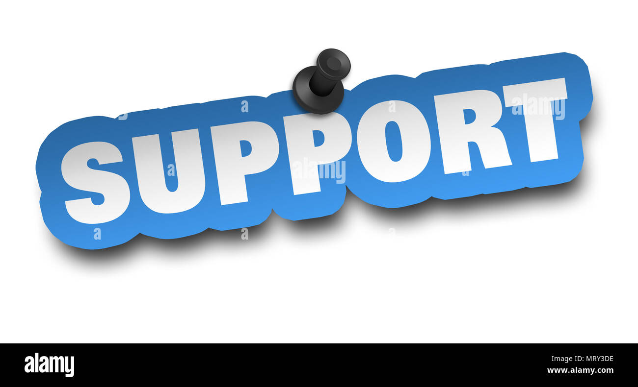 support concept 3d illustration isolated on white background Stock ...