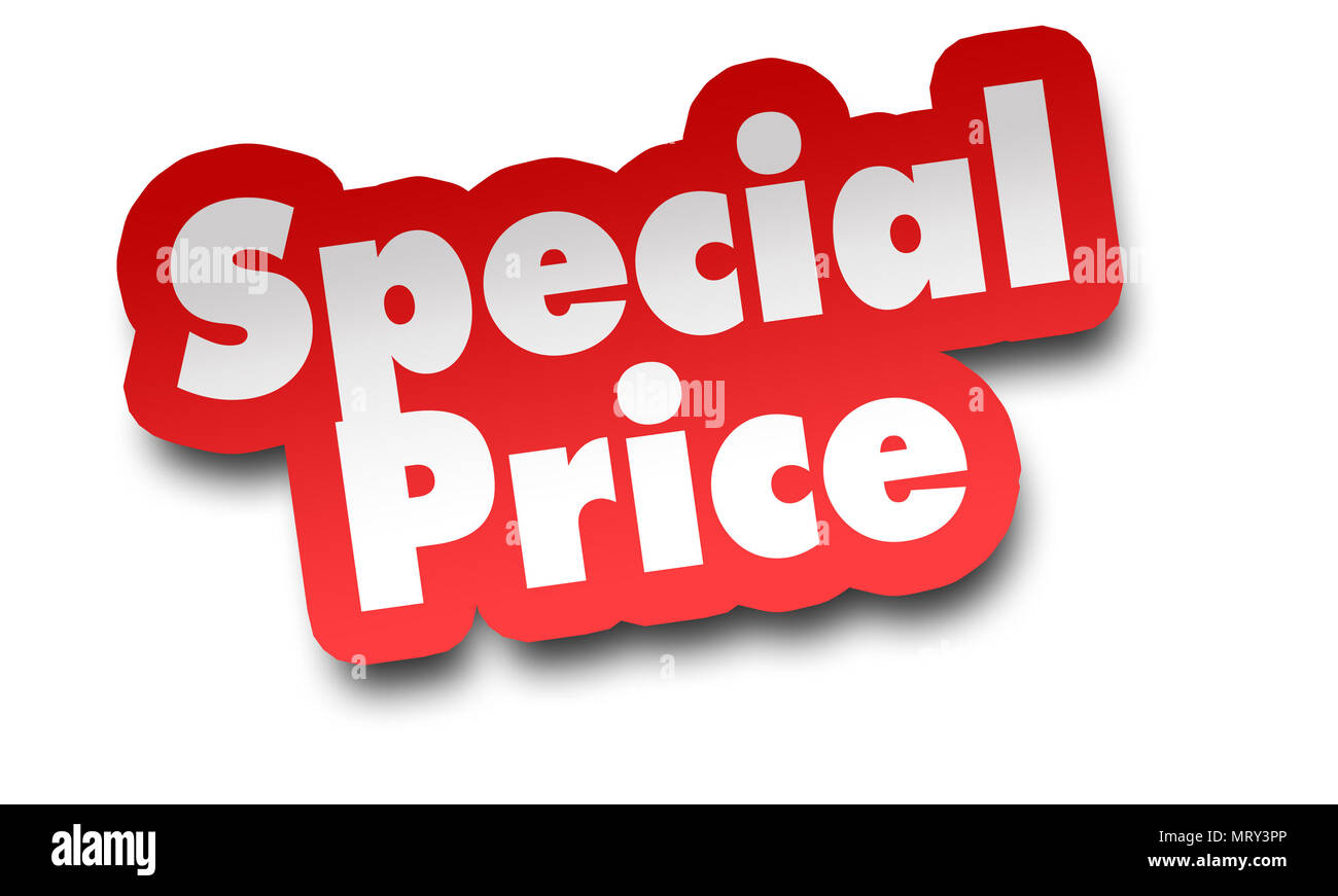 special price concept 3d illustration isolated on white background ...