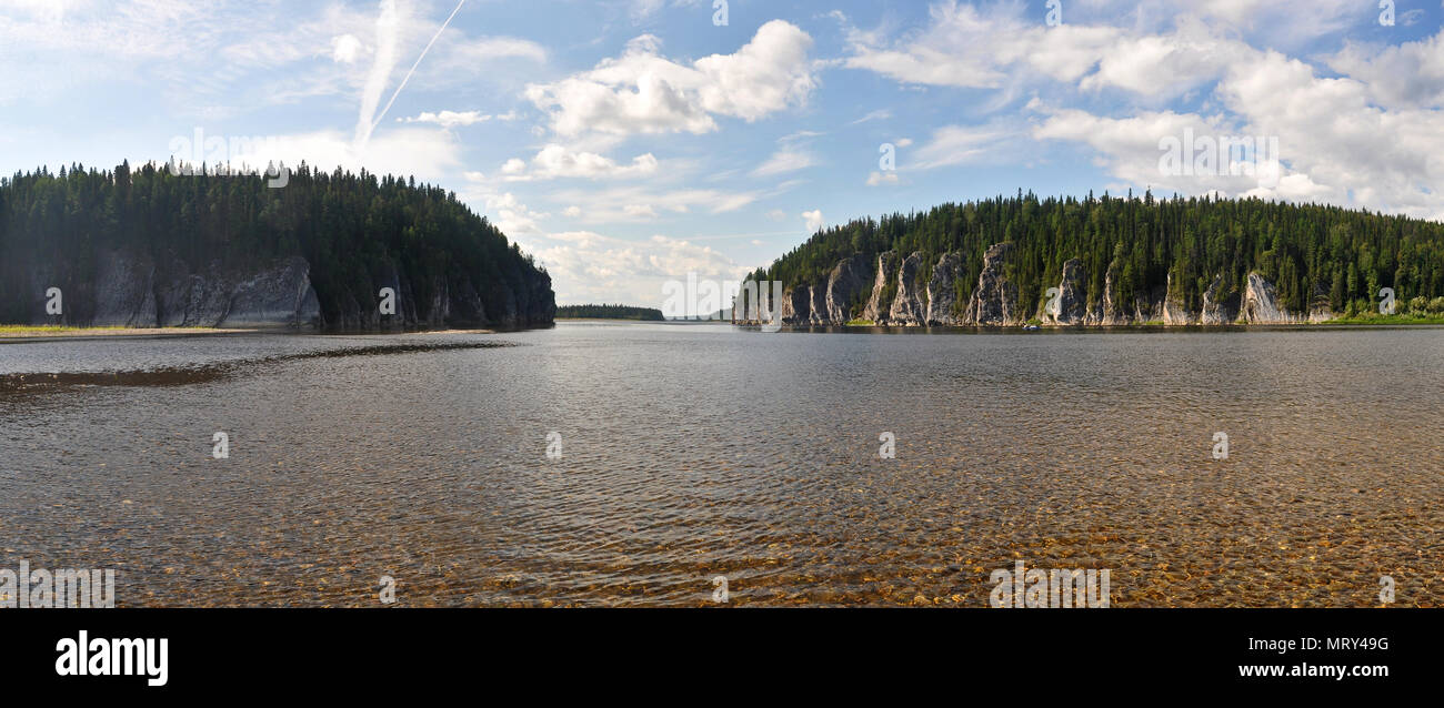 The object of UNESCO world heritage site Virgin Komi forests. Panorama ...