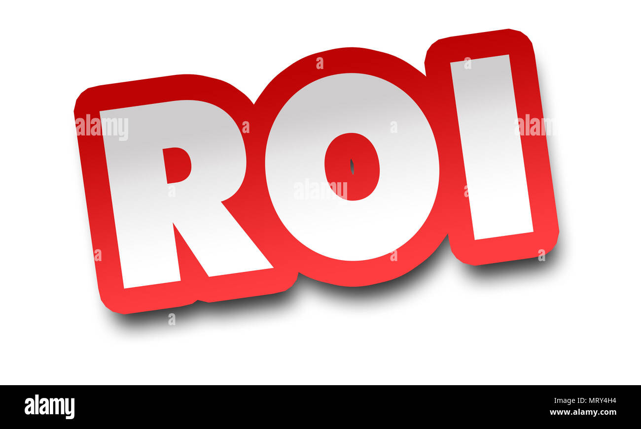 roi concept 3d illustration isolated on white background Stock Photo ...
