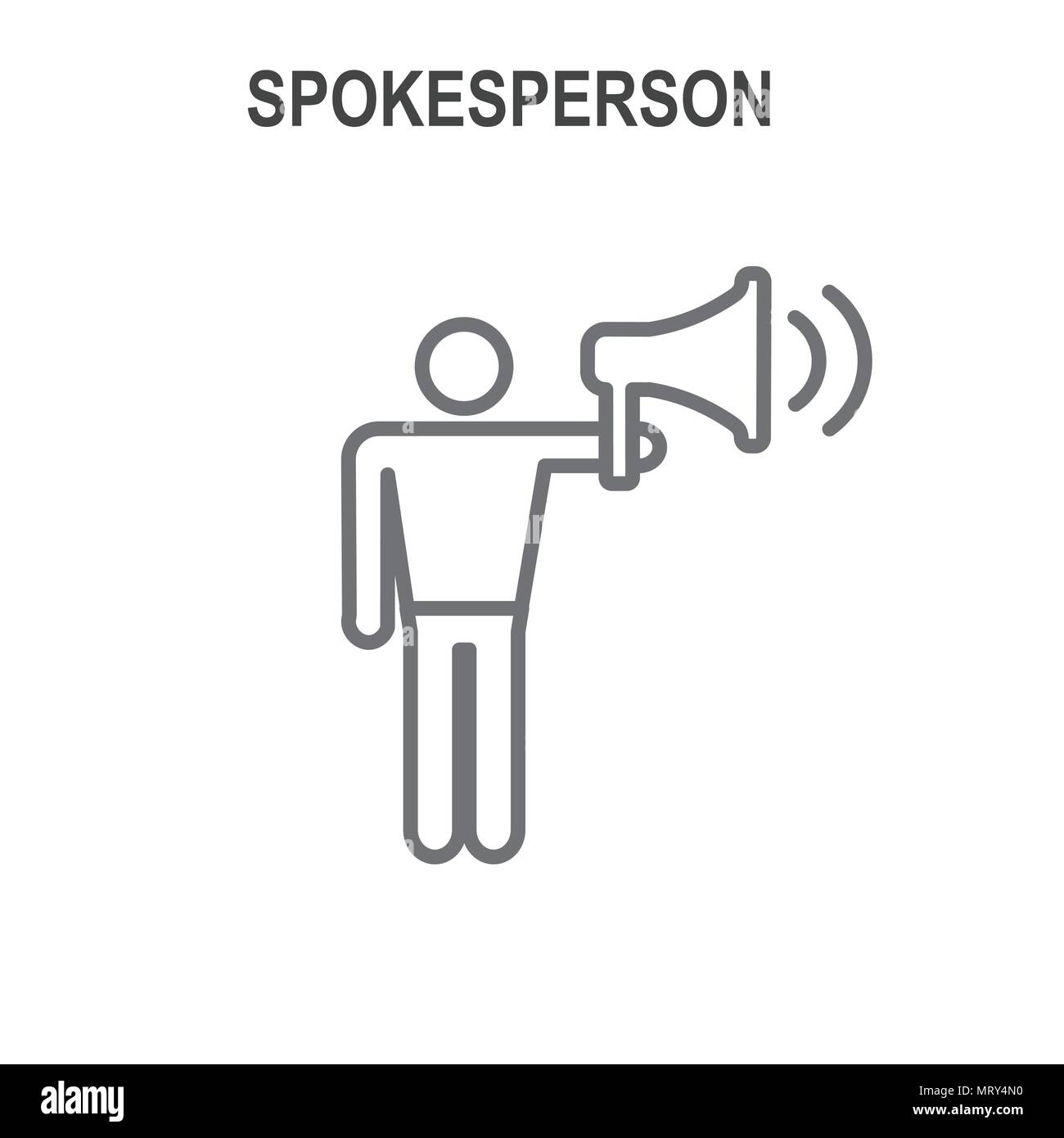 Spokesperson icon - person in marketing position networks and ...