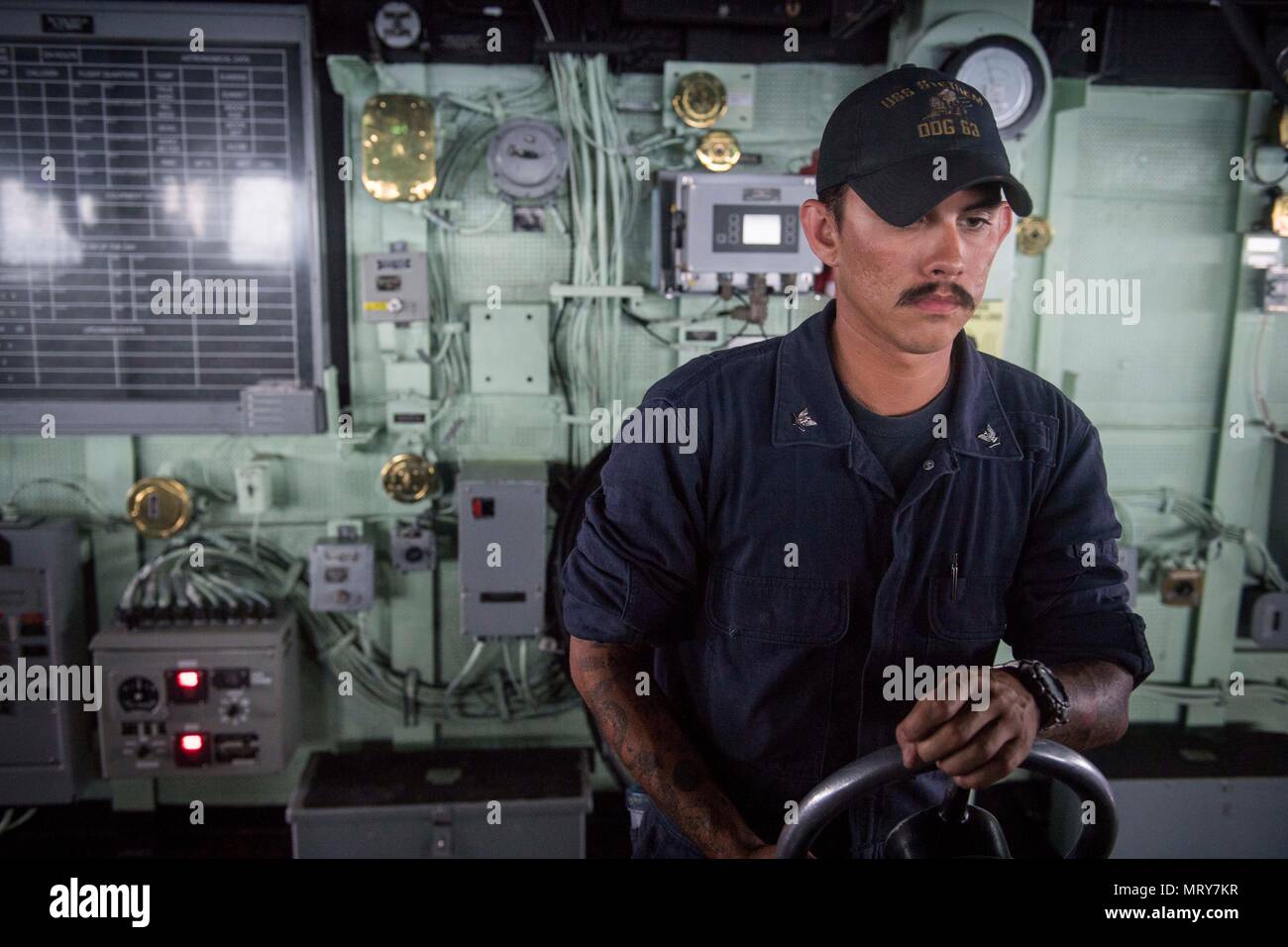 SOUTH CHINA SEA (July 10, 2017) Boatswain’s Mate 3rd Class Bret ...