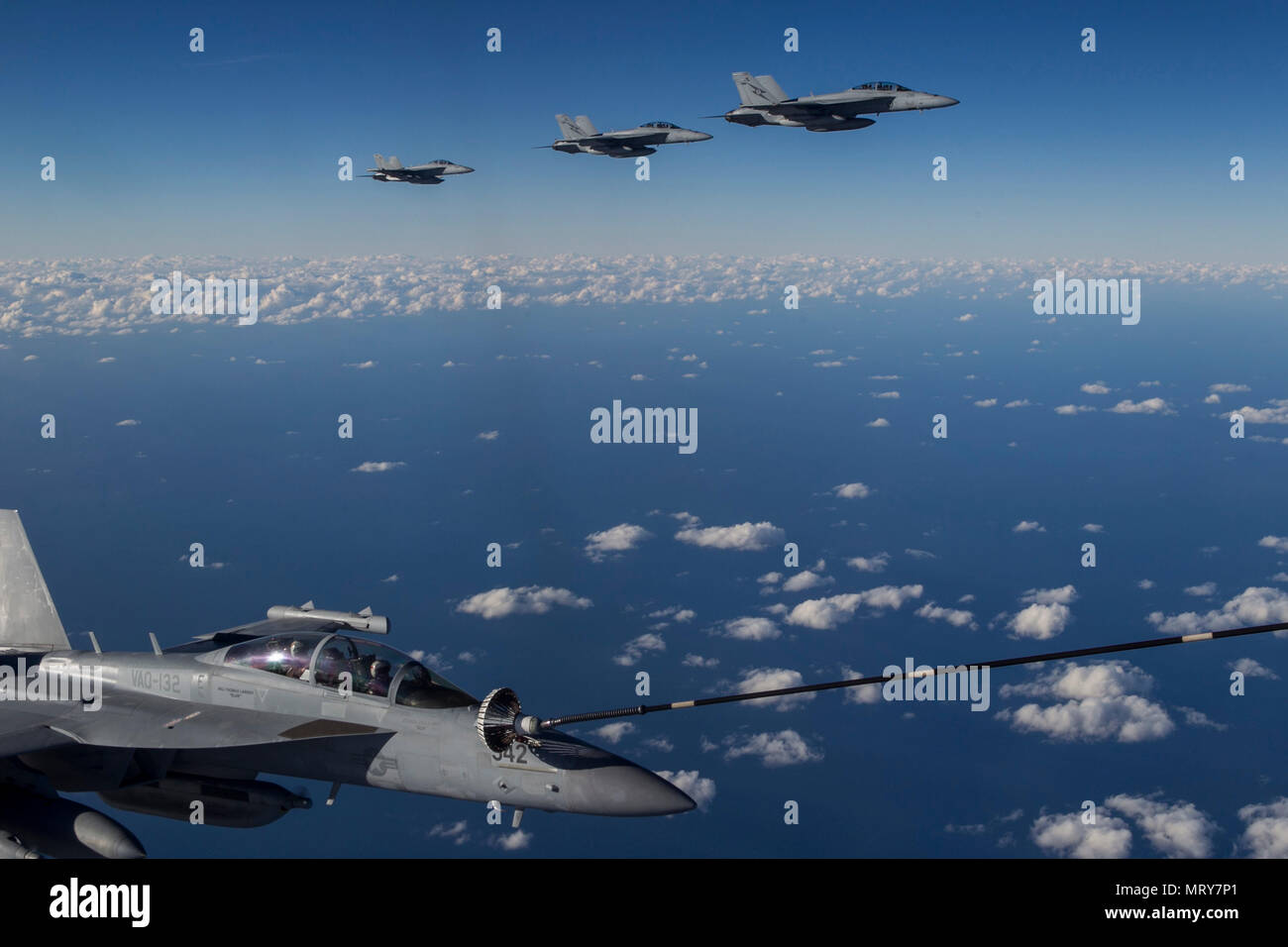 United States Navy EA-18G Growlers from VAQ-132 "Scorpion" Squadron ...