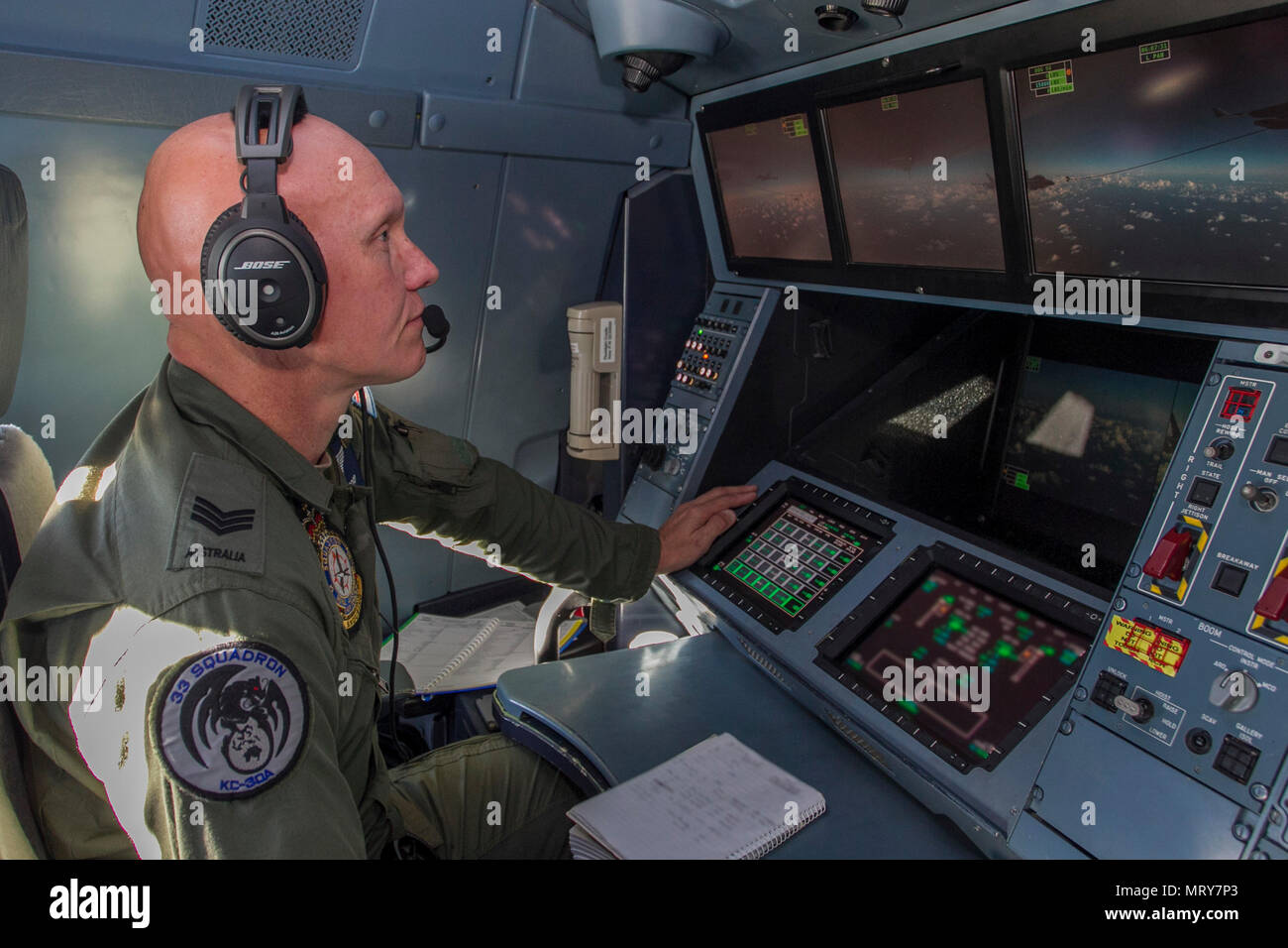 Aerial Refuelling Operator Sergeant Leigh Coop from No 33 Squadron ...